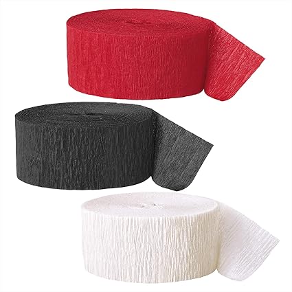 Amazon.com: Ladybug Party Red, Black, and White Crepe Paper Streamer ...