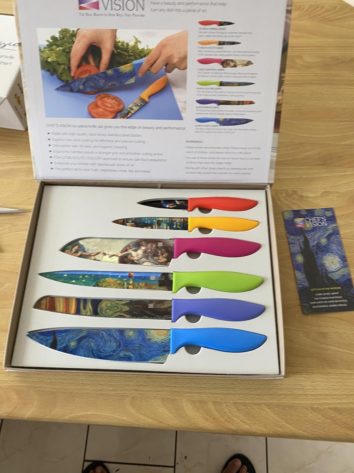Masterpiece Knife Set in Gift Box - Cool gifts for Art Lovers - 6 Piece ...