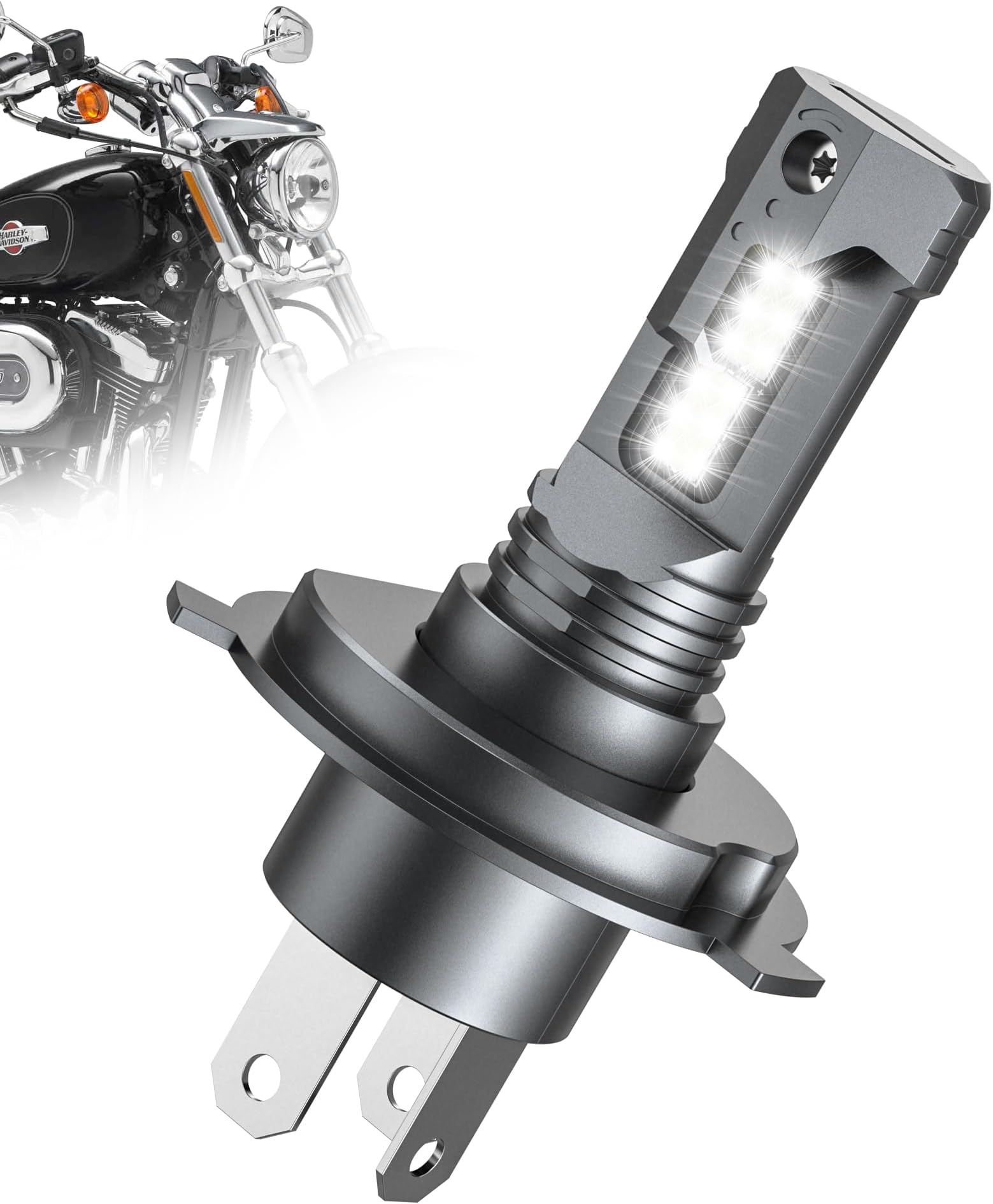 Zethors H4 LED Headlight Bulb Motorcycle 2024 Upgraded 400% Brightness ...