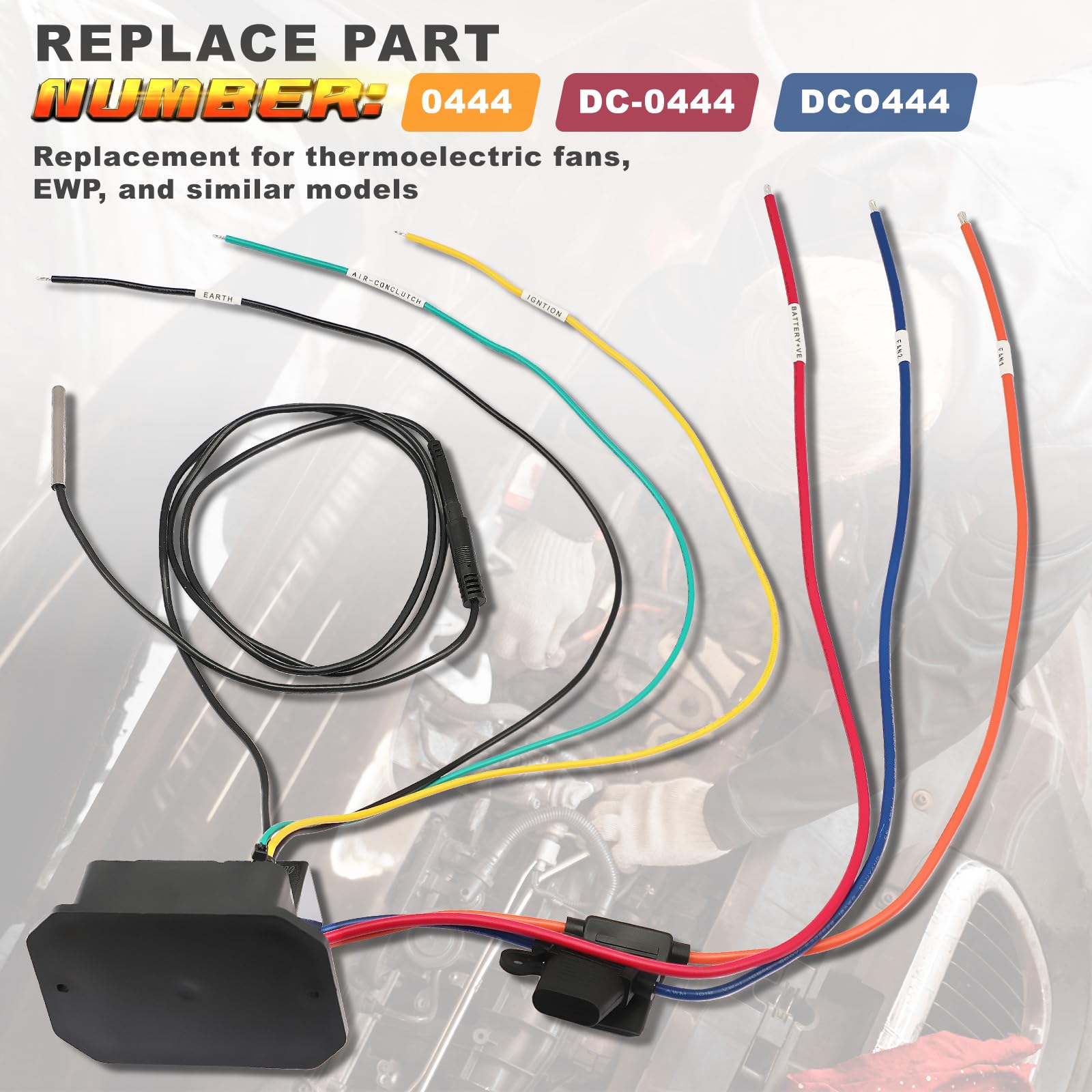 Radiator Fan Controller Thermal Fan Relay Kit Digital Radiator Fans ...