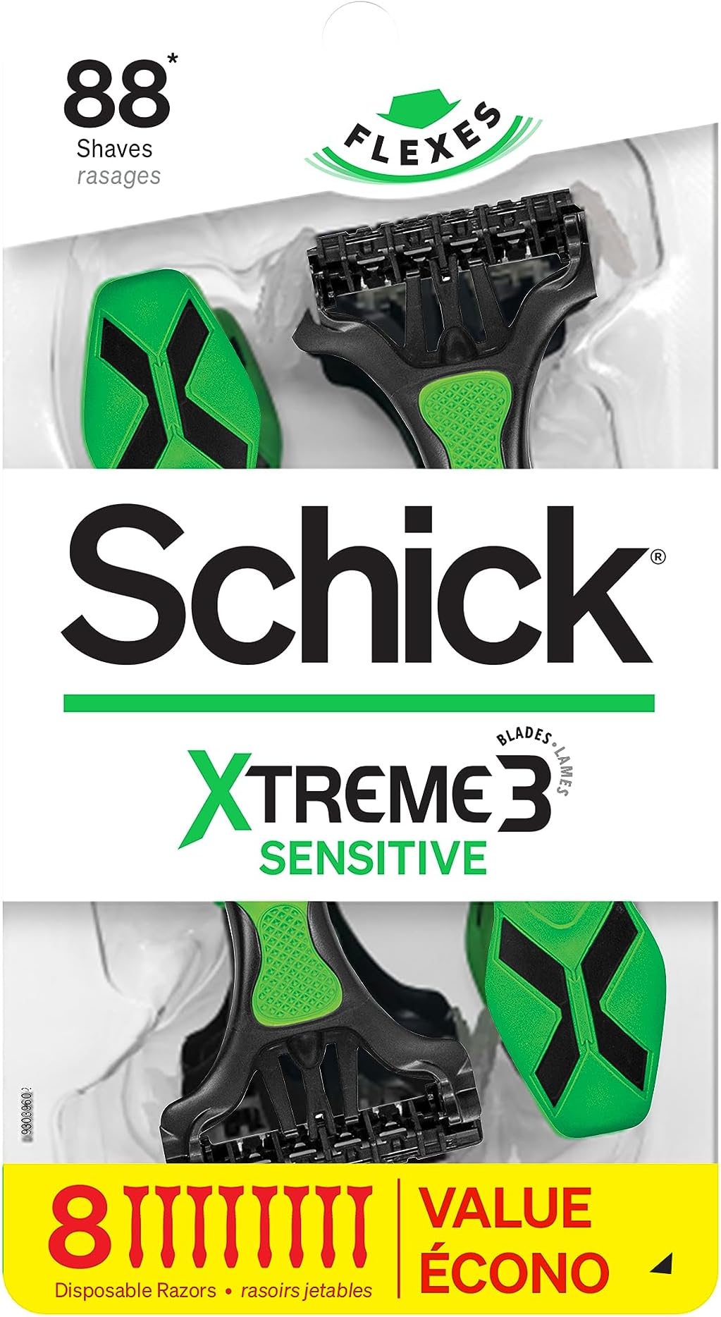 Amazon.com: Schick Xtreme 3 Sensitive Skin Disposable Razors for Men, 8 ...