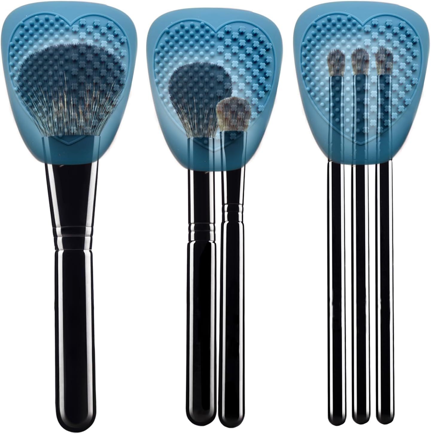 Amazon.com: Blue Makeup Brush Cover for Women Girls Silicone Makeup ...