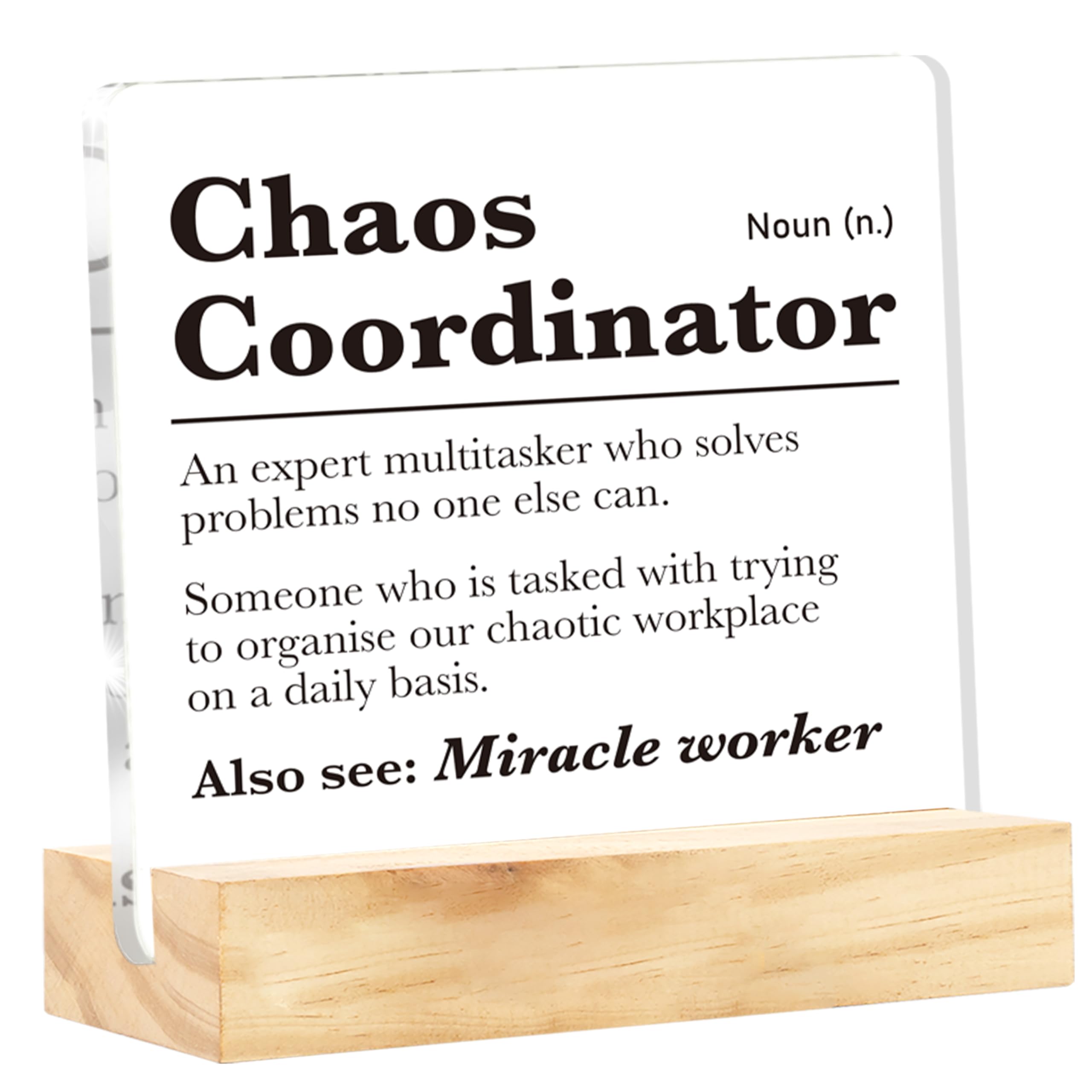 Amazon.com: Chaos Coordinator Gifts Chaos Coordinator Desk Sign ...