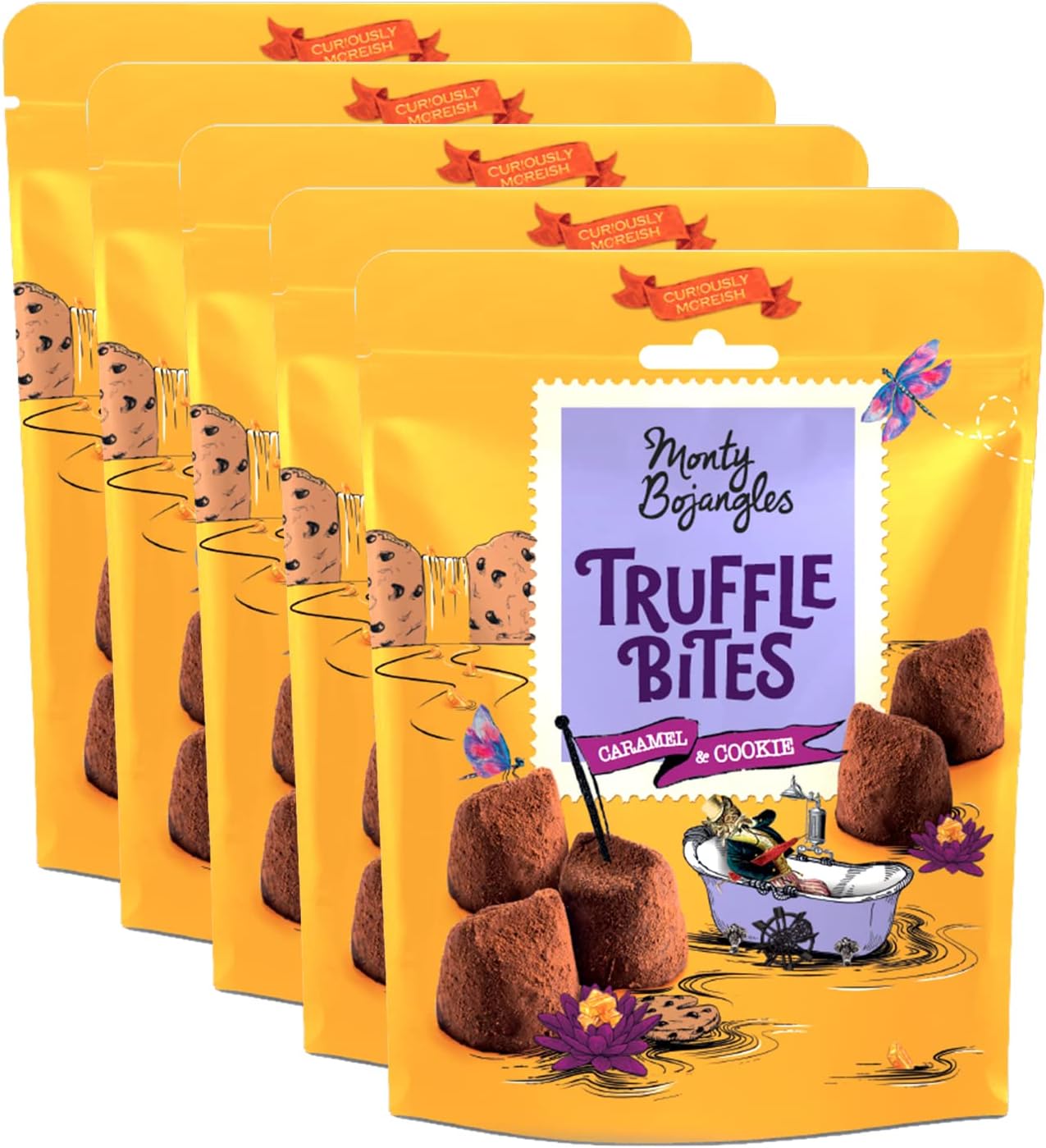 Monty Bojangles Chocolate Truffle Bites with Caramel and Cookie | Snack ...