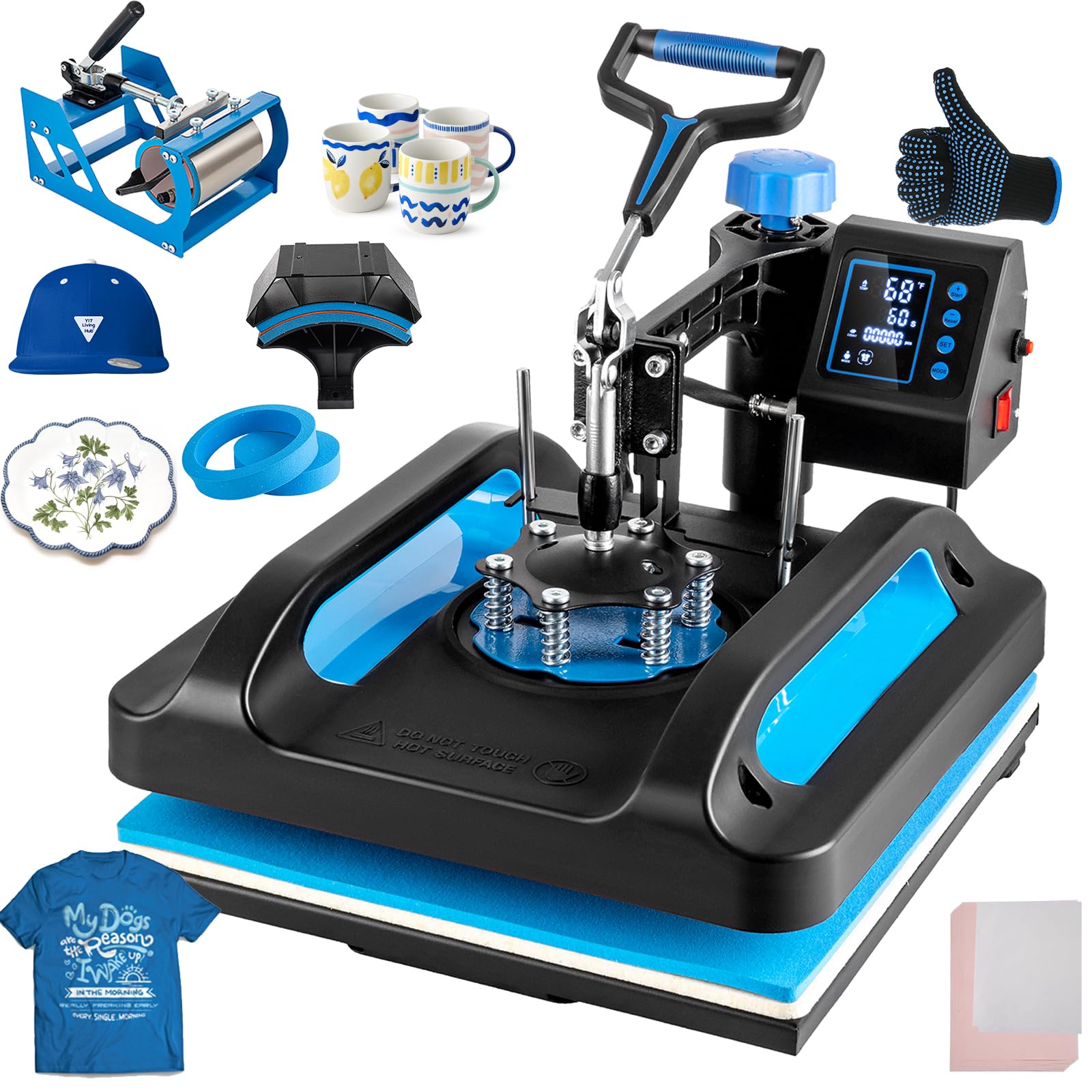 Amazon.com: Leomru 5 in 1 Heat Press Machine, Heat Press 15x15 ...