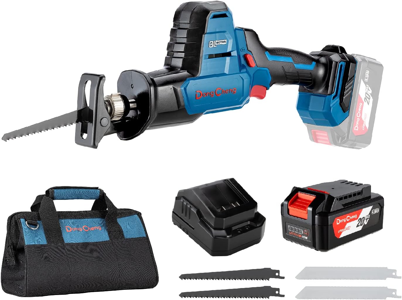 Buy DongCheng Reciprocating Saw, 20V MAX Cordless Brushless One-Handed ...