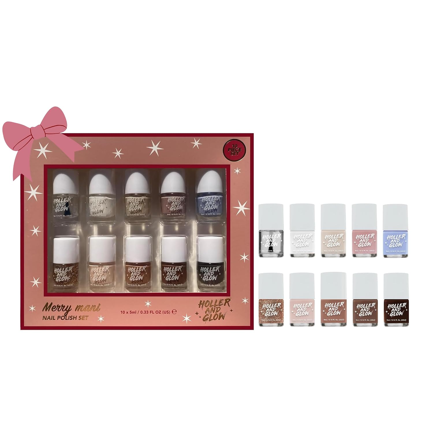Amazon.com : Holler And Glow Merry Mani Miniature Nail Polish Valentine ...