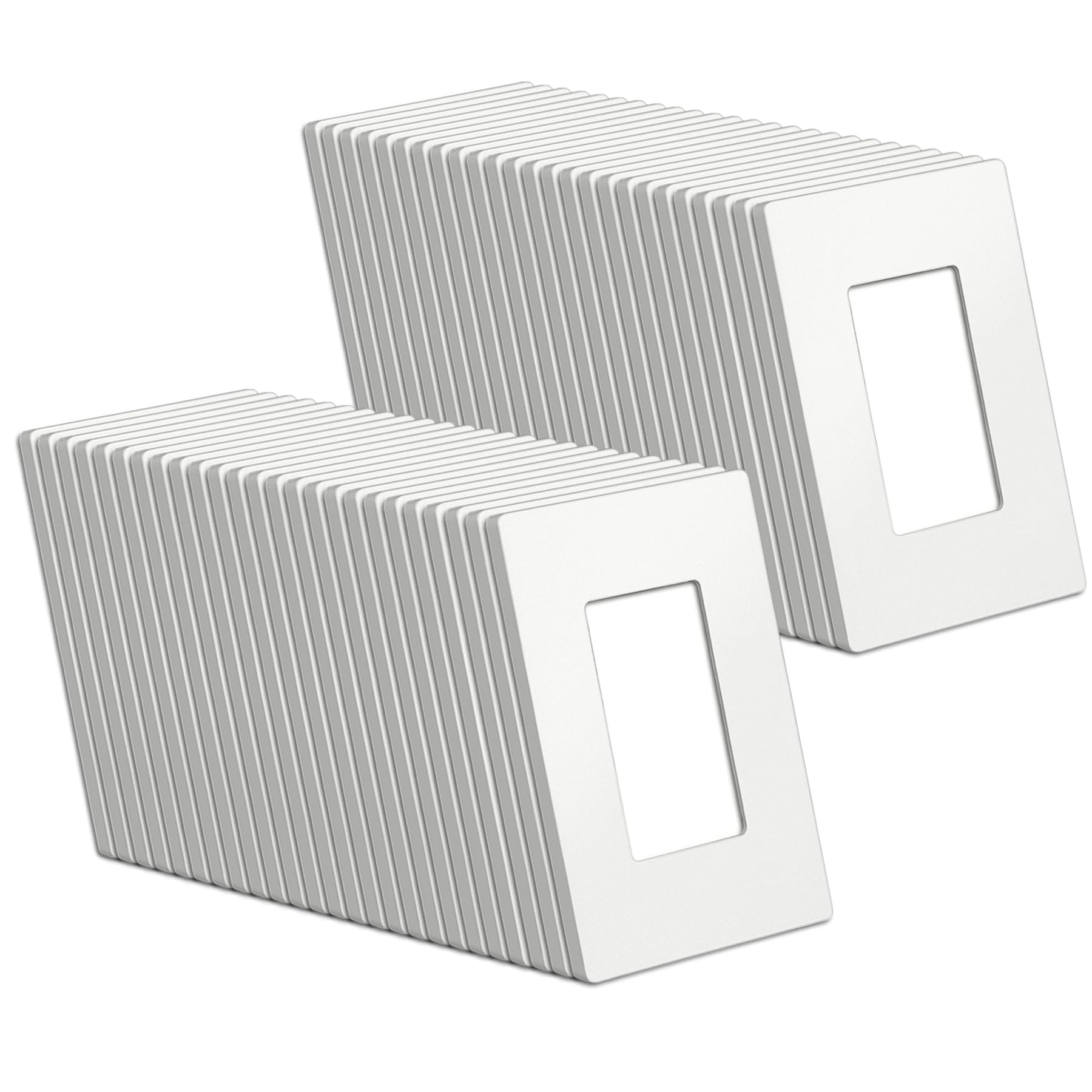Snapklik.com : BESTTEN 50 Pack USWP4 Matte White Screwless Switch Plate