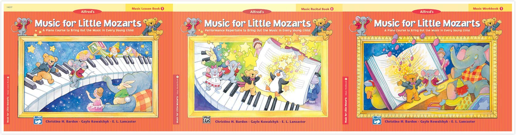 Alfred's Music for Little Mozarts Books 1 Set (3 Books) - Lesson Book 1 ...