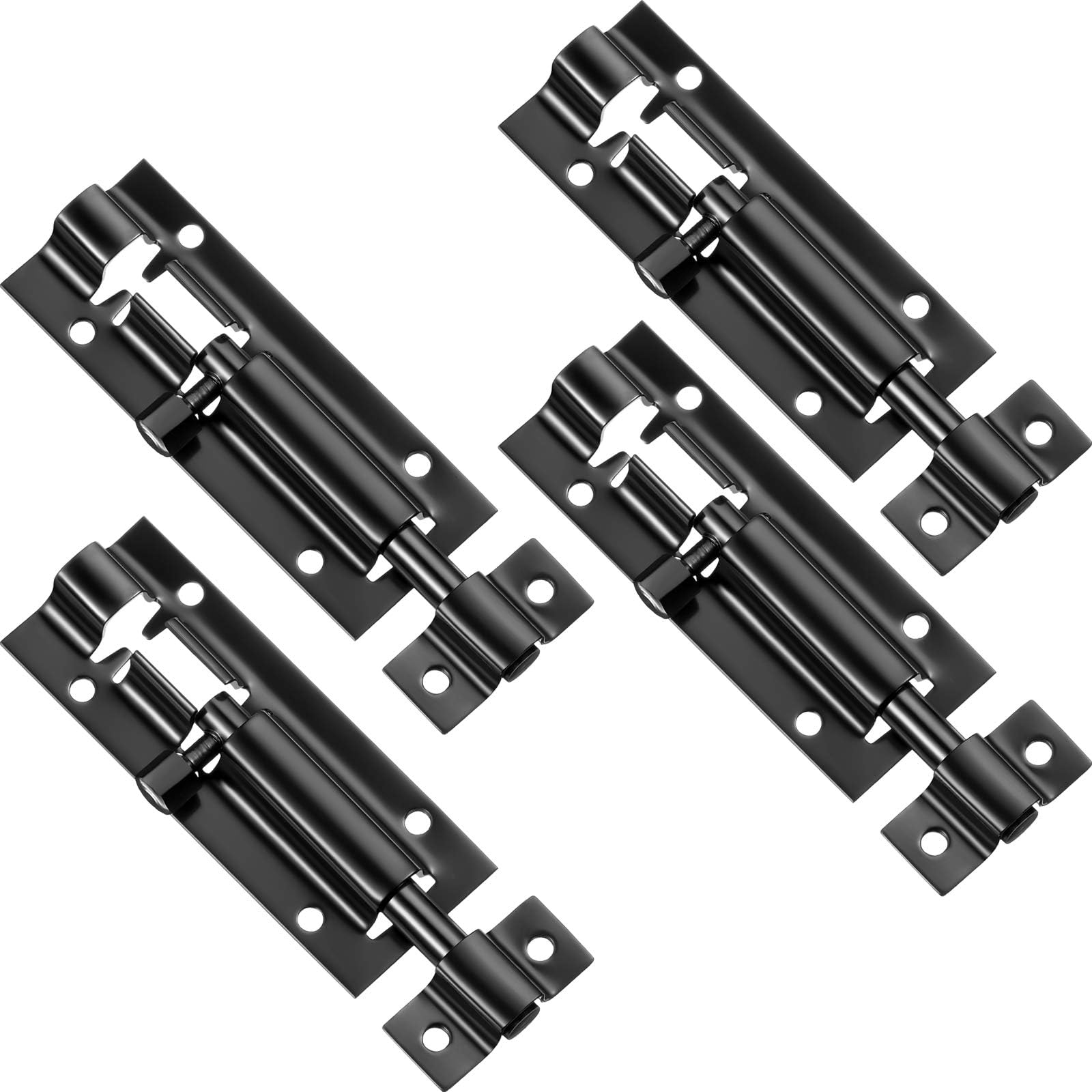 Door Lock Bolt, 4 Pack 3 Inch Door Security Slid Latch Lock, Barrel ...