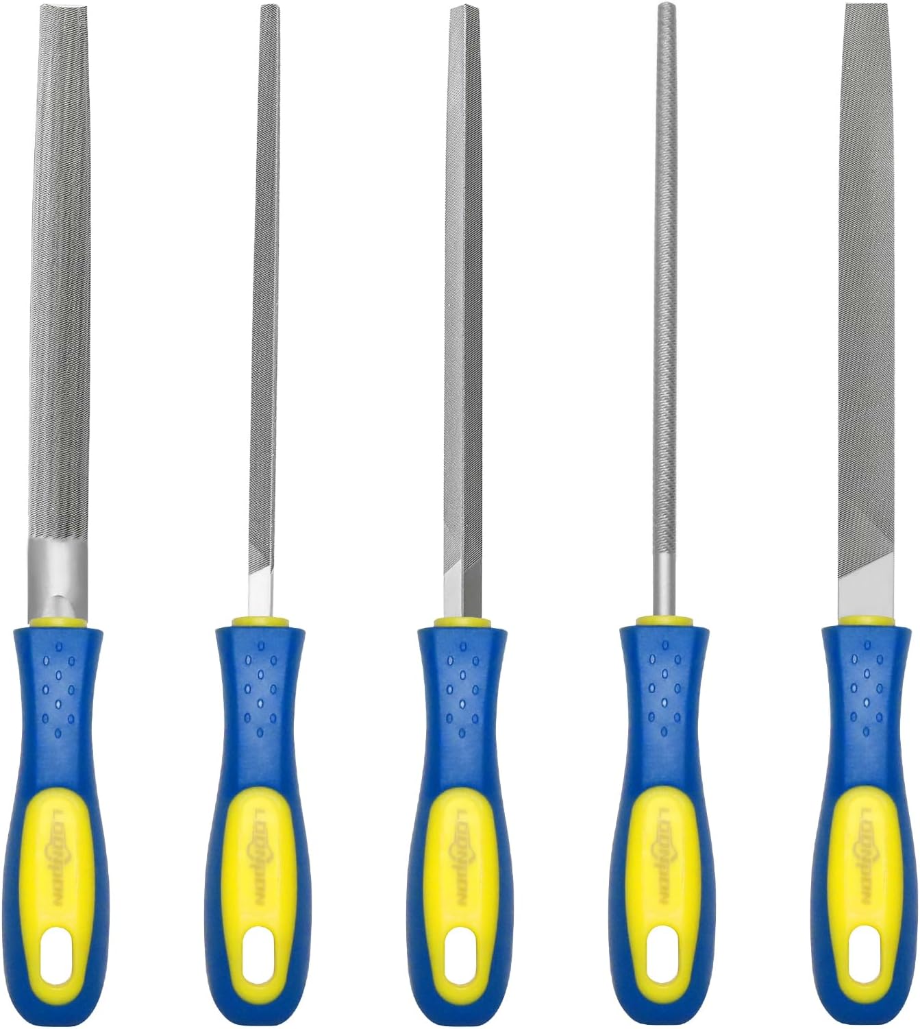 KALIM Needle File Set, Carbon Steel 6 Piece Set(6-1/4'' Total Length ...