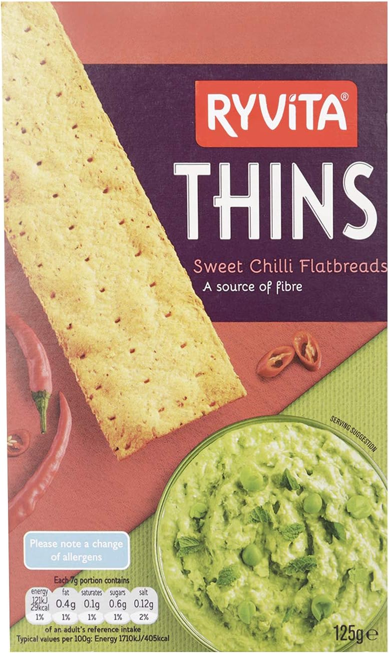 Ryvita Sweet Chilli Thins, 125g : Amazon.co.uk: Grocery