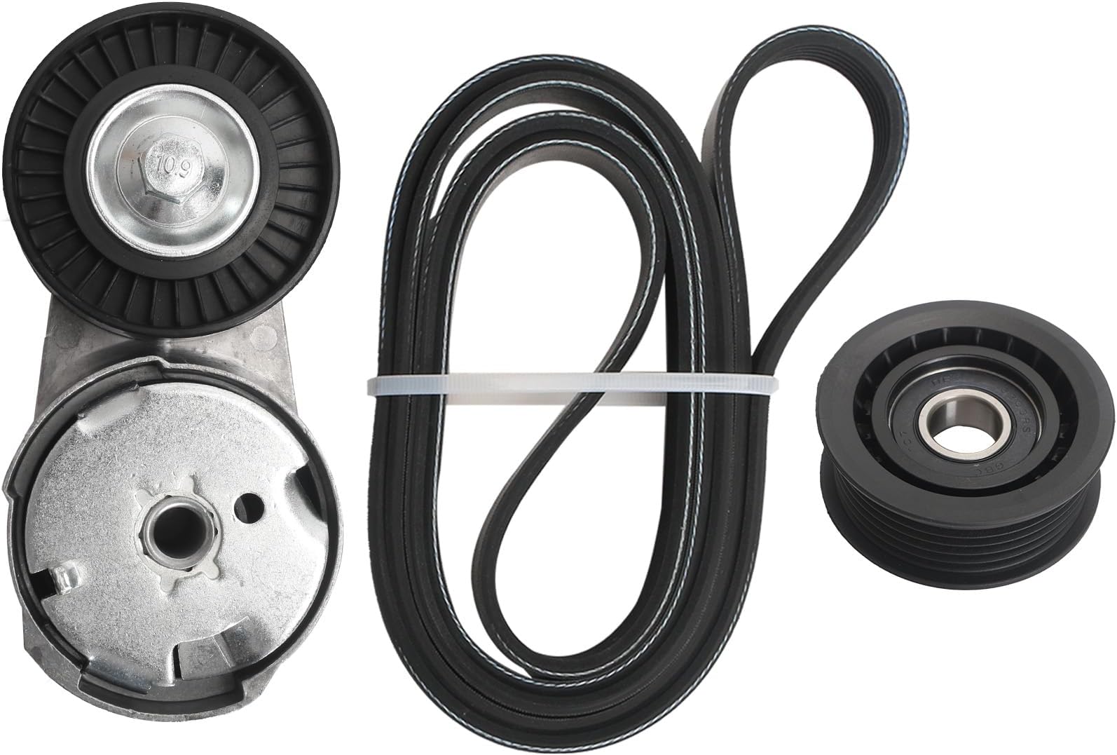 Amazon.com: Drive Belt Tensioner and Idler Pulley Belt Kit, Fit for ...