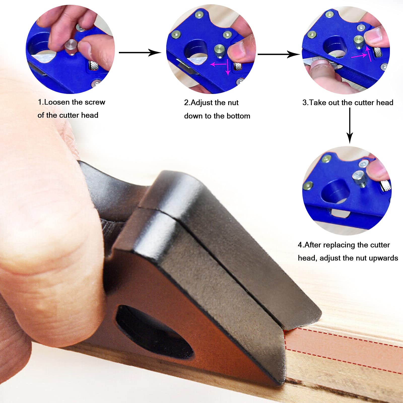 Chamfer Plane with 7 Types of Chamfering Cutter Heads for Edge Corner ...