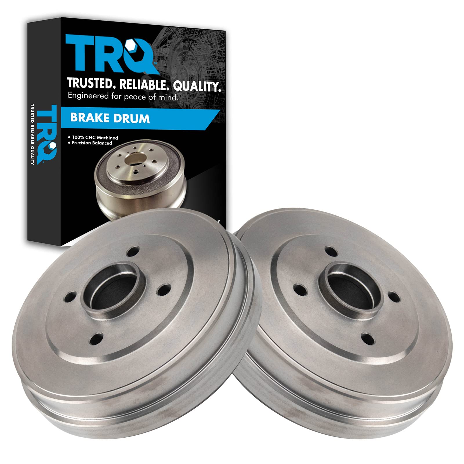 TRQ Rear Brake Drum Pair LH Driver & RH Passenger Sides for Nissan ...