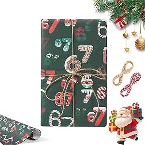 Amazon.com: 67 Christmas Wrapping Paper, 67 Meme Christmas Gift Wrap ...