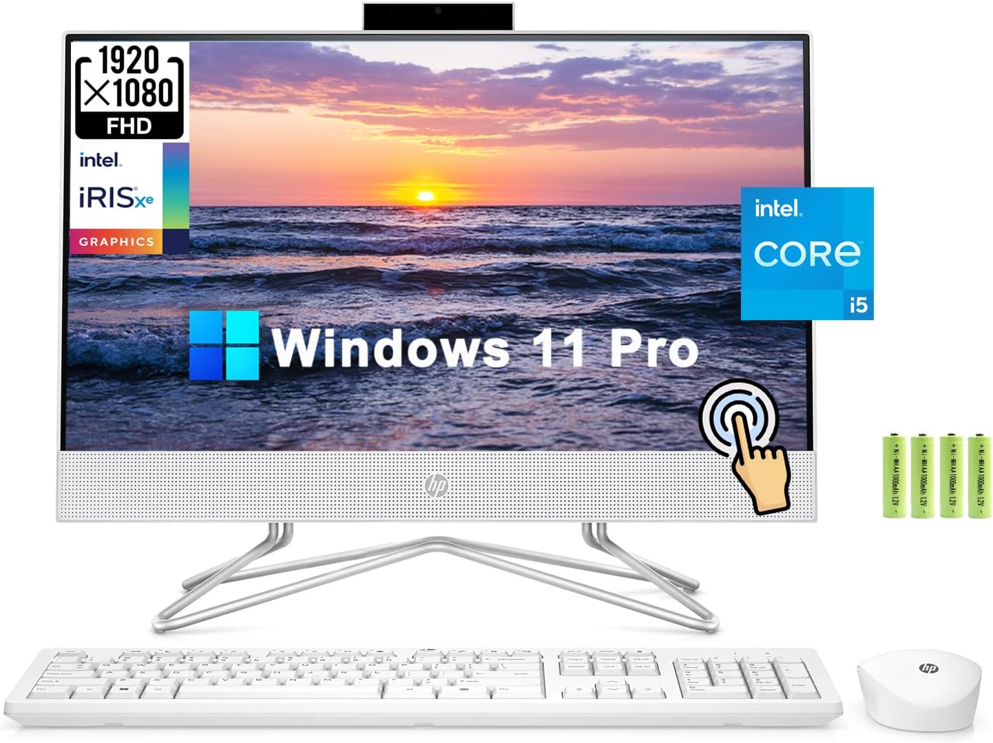 Amazon.com: HP 27" FHD Touchscreen All-in-One Business Desktop Computer ...