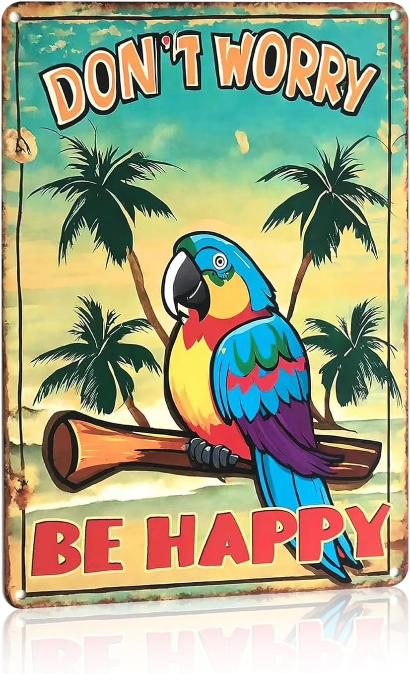 Amazon.com: Tropical Beach Sign Wall Decor - Colorful Surfboard Art for ...