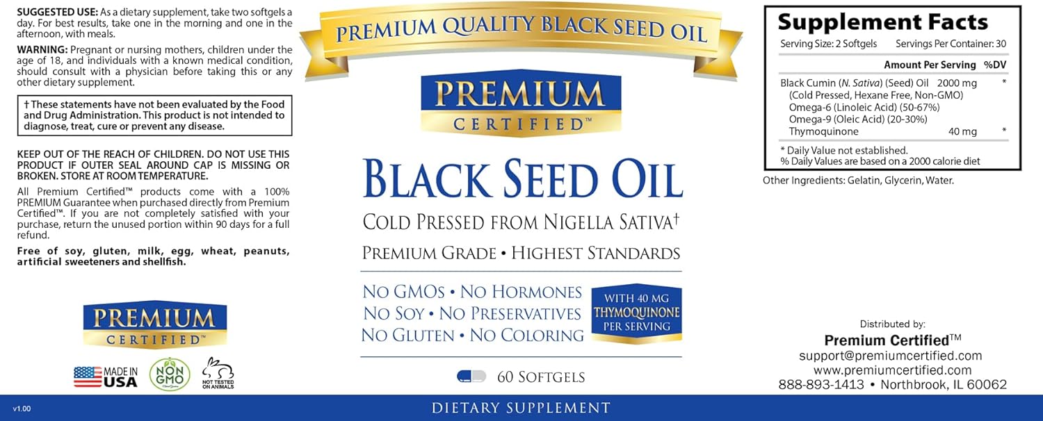 Aceite de semilla negra Nigella sativa prensada en frío extra fuerte ...