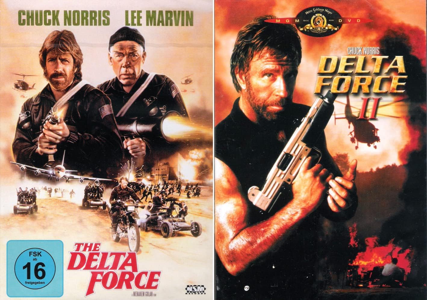 Delta Force 1+2 (Teil 1+2) by Chuck Norris [2-DVD]: Amazon.co.uk: DVD & Blu-ray