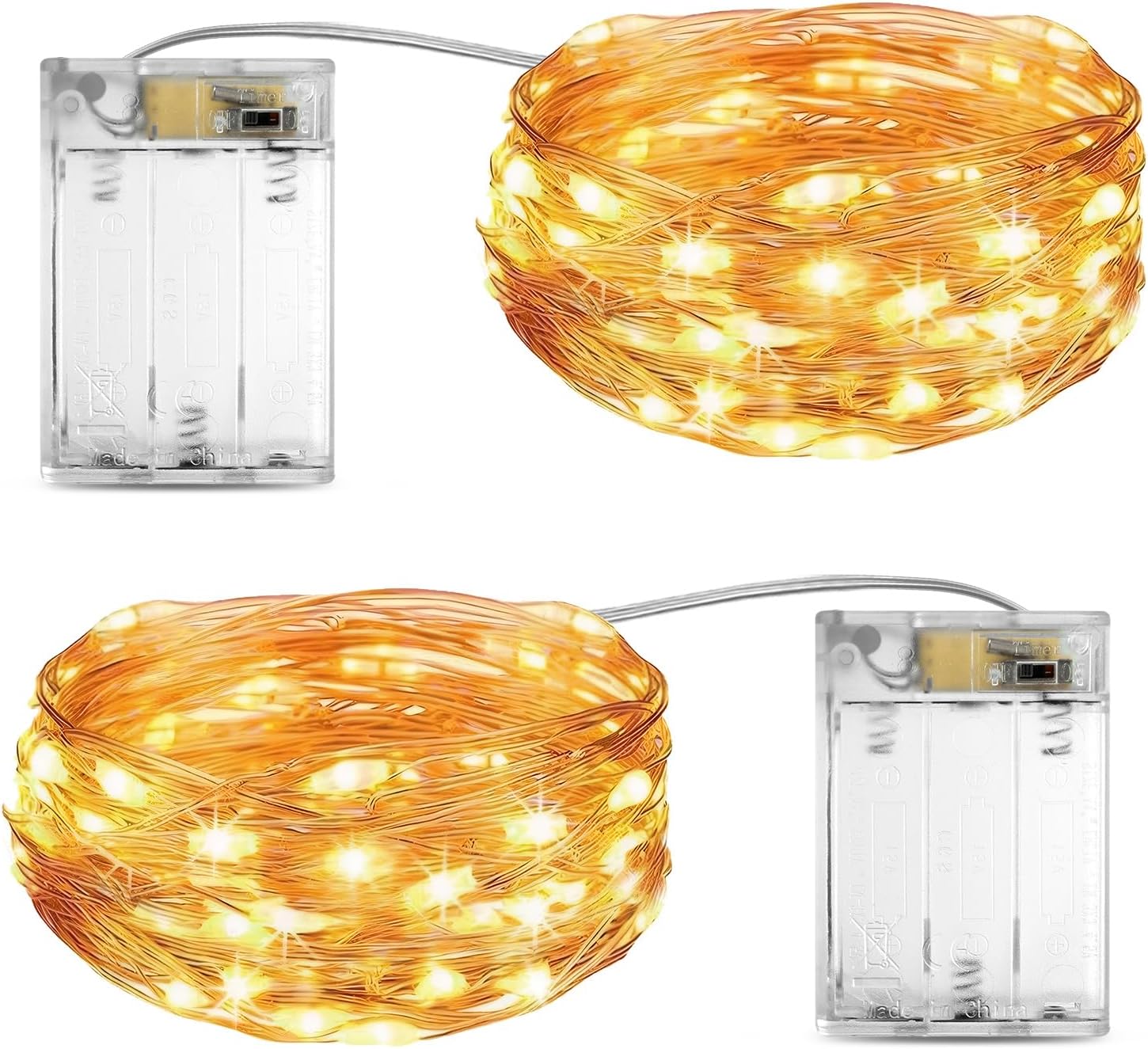 12Pack Fairy Lights Battery Operated 2M 20 LED Mini String Lights ...