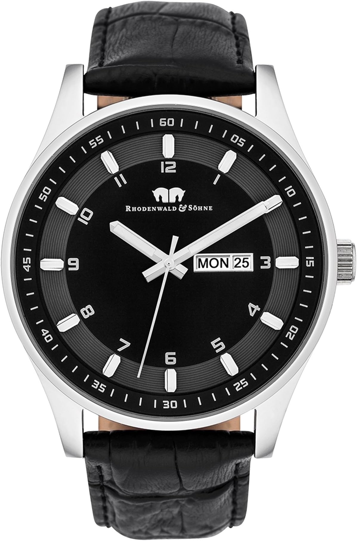 Rhodenwald & Söhne Couragian Herrenuhr Quarzuhr Edelstahl Silber ...
