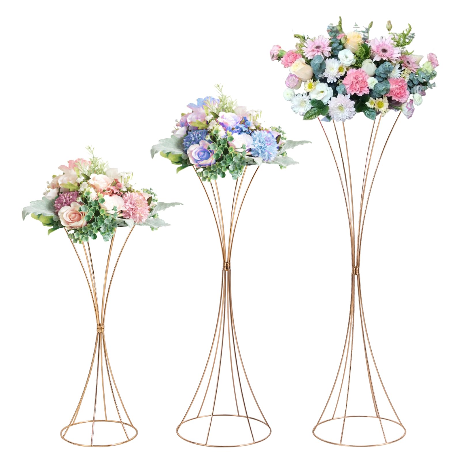 Amazon.com: DYNAMI Set of 3 Wedding Centerpieces for Tables,Geometric ...