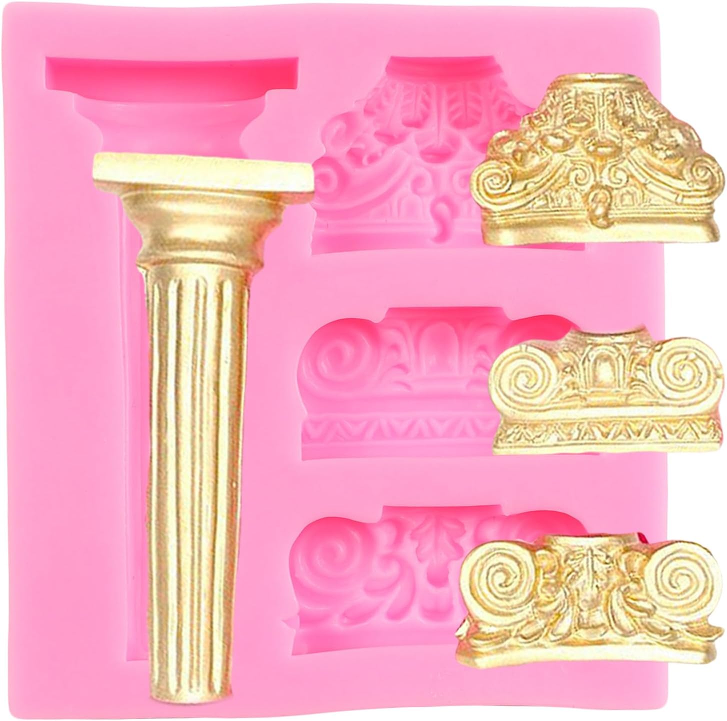 Amazon.com: QDMOLDS Roman Column Silicone Fondant Mold Greek Marble ...