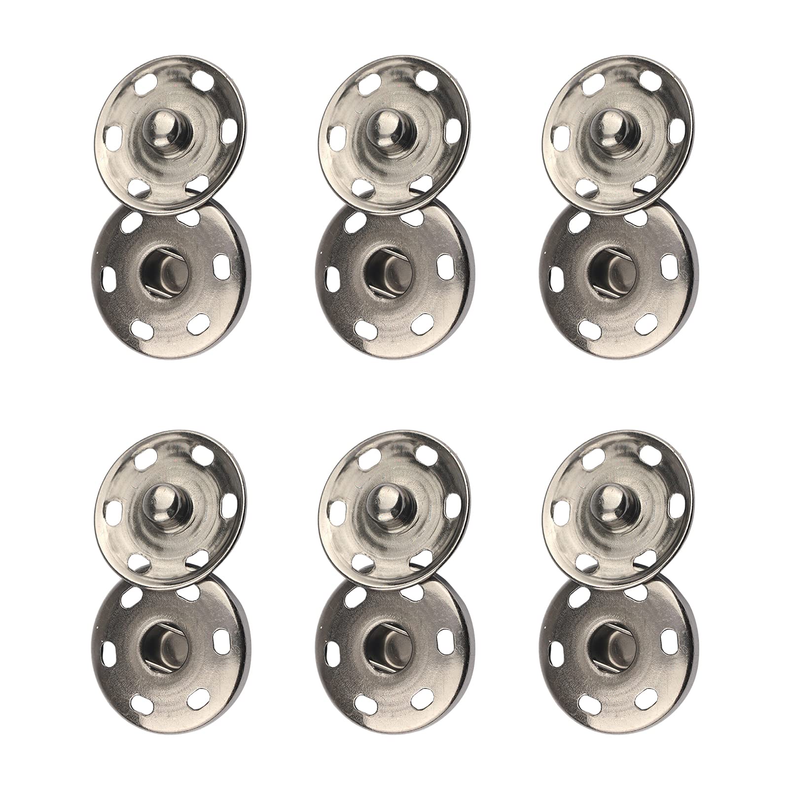 Press Studs 12 Sets Metal Snap Buttons Heavy Duty Press Studs Rust ...