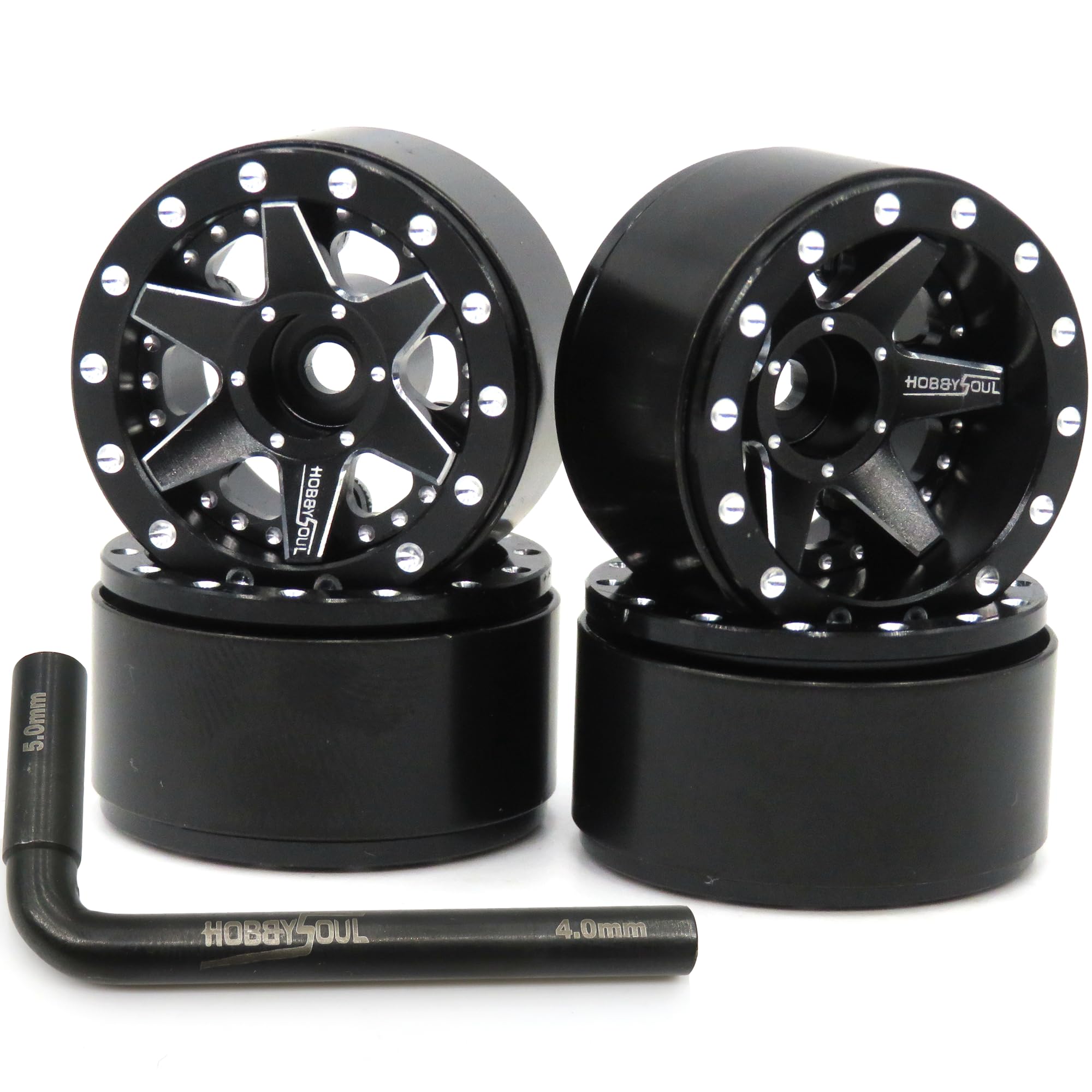 Snapklik.com : Hobbysoul Adjustable Offset 1.0 Beadlock Wheels Rims, RC ...