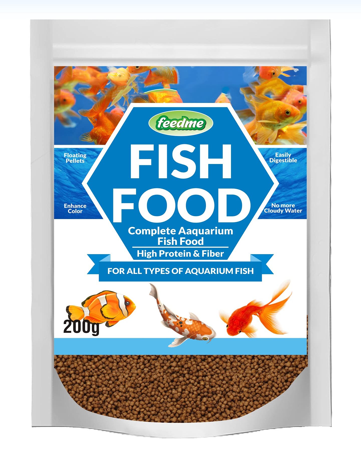 Buy Feedme Fish Food Complete Aquarium Fish Food High Protein & Fiber ...