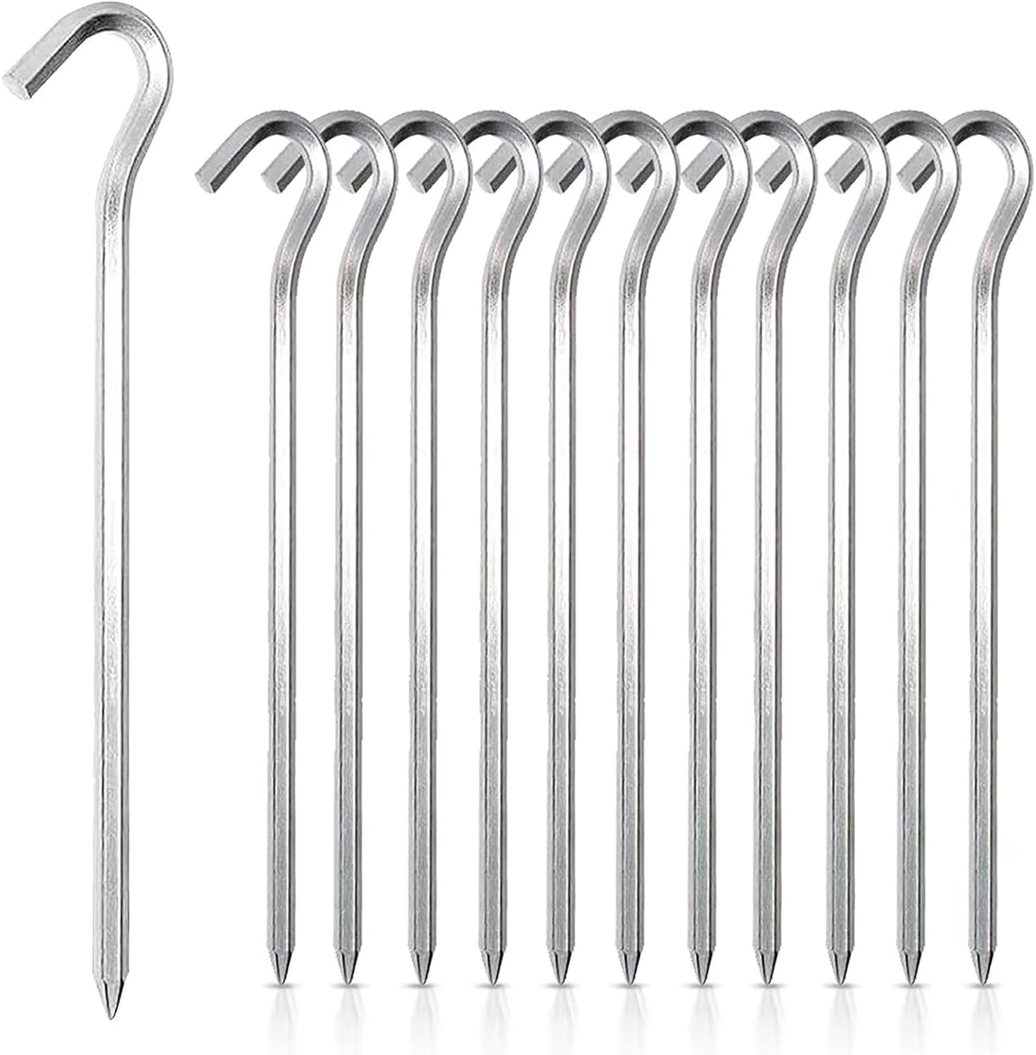 BGTLJKD 18 Stück Zeltheringe, 18cm Heringe Erdnägel Stabil, Zelt ...