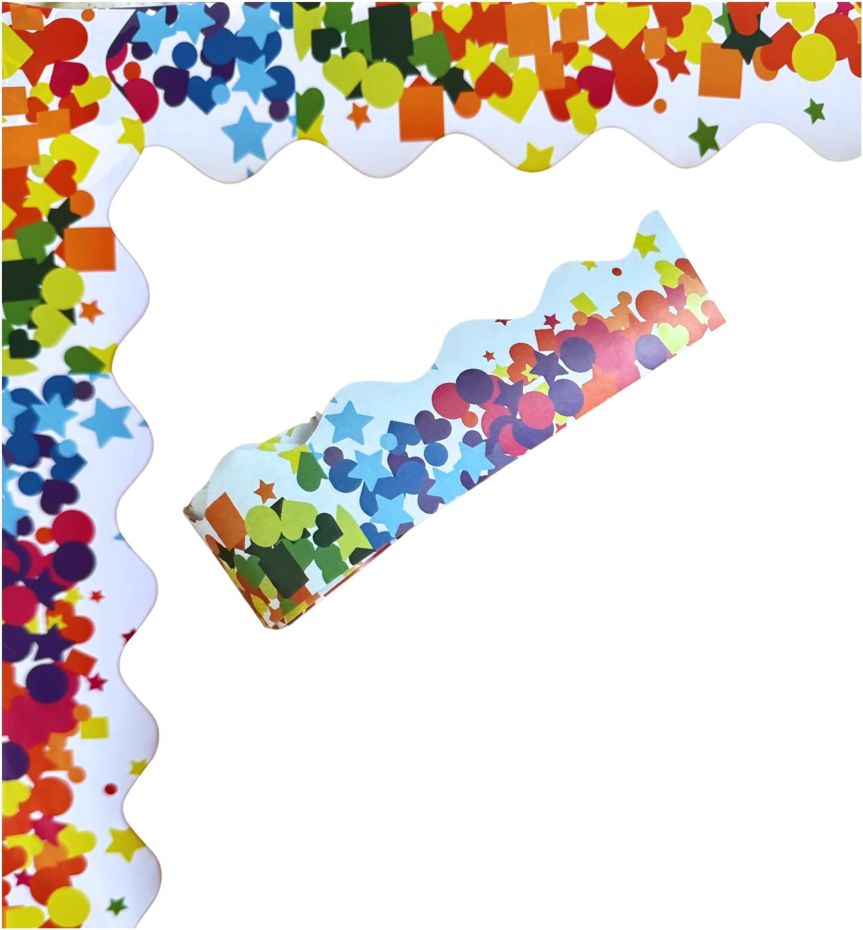 Amazon.com: Outus 4 Pack Bulletin Board Borders Rainbows Border ...