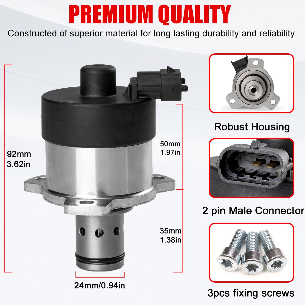Snapklik.com : Fuel Pump Meter Quantity Control Valve For 2007-2022 ...