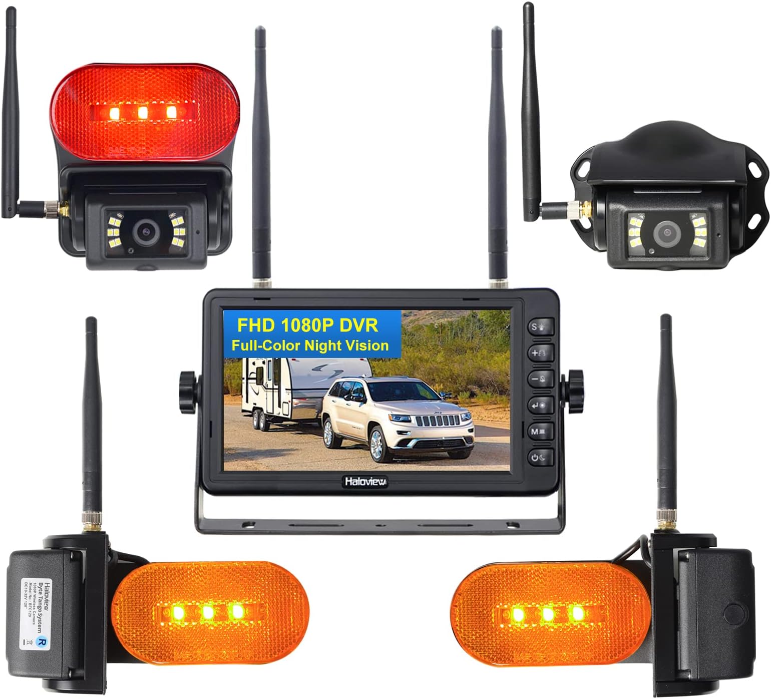 Amazon.com: Haloview Byte Tango 1080P HD Wireless 4-Camera System BT7 ...