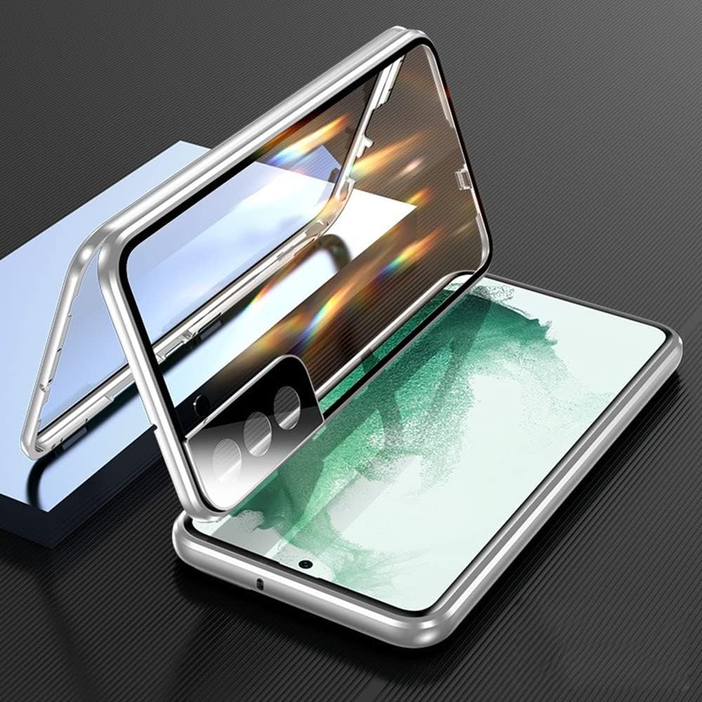 Amazon.com: for Galaxy S24 Ultra Case Safety Lock Magnetic Adsorption Aluminum Bumper Double ...