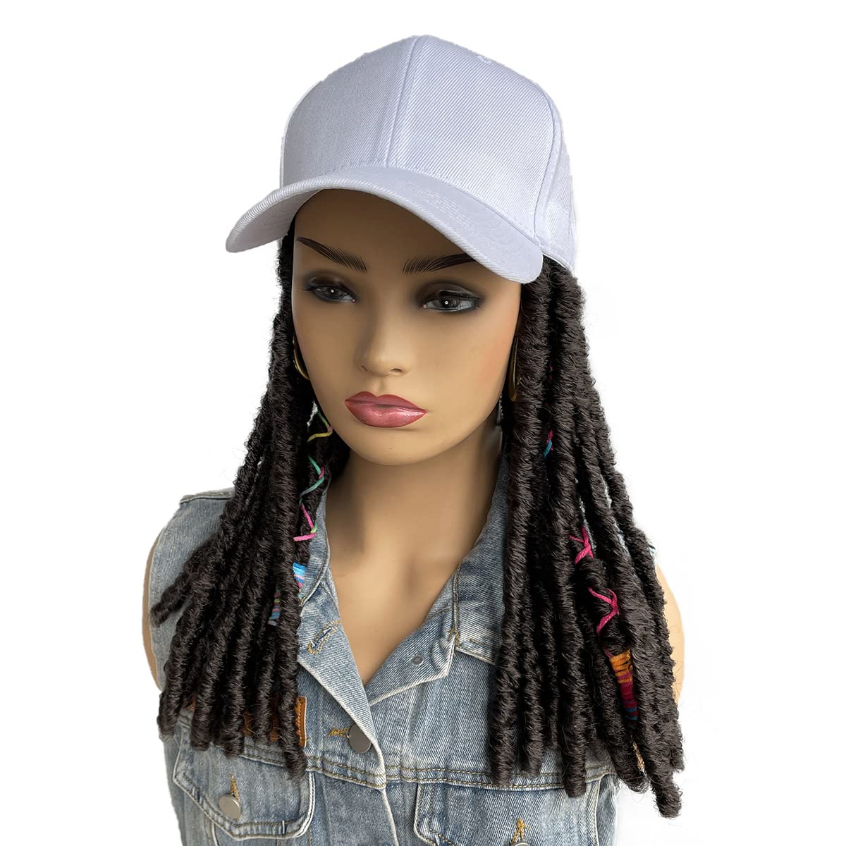 Amazon.com : DDHAIR Baseball Braided Hat Wigs Cap Wig Braids Crochet ...
