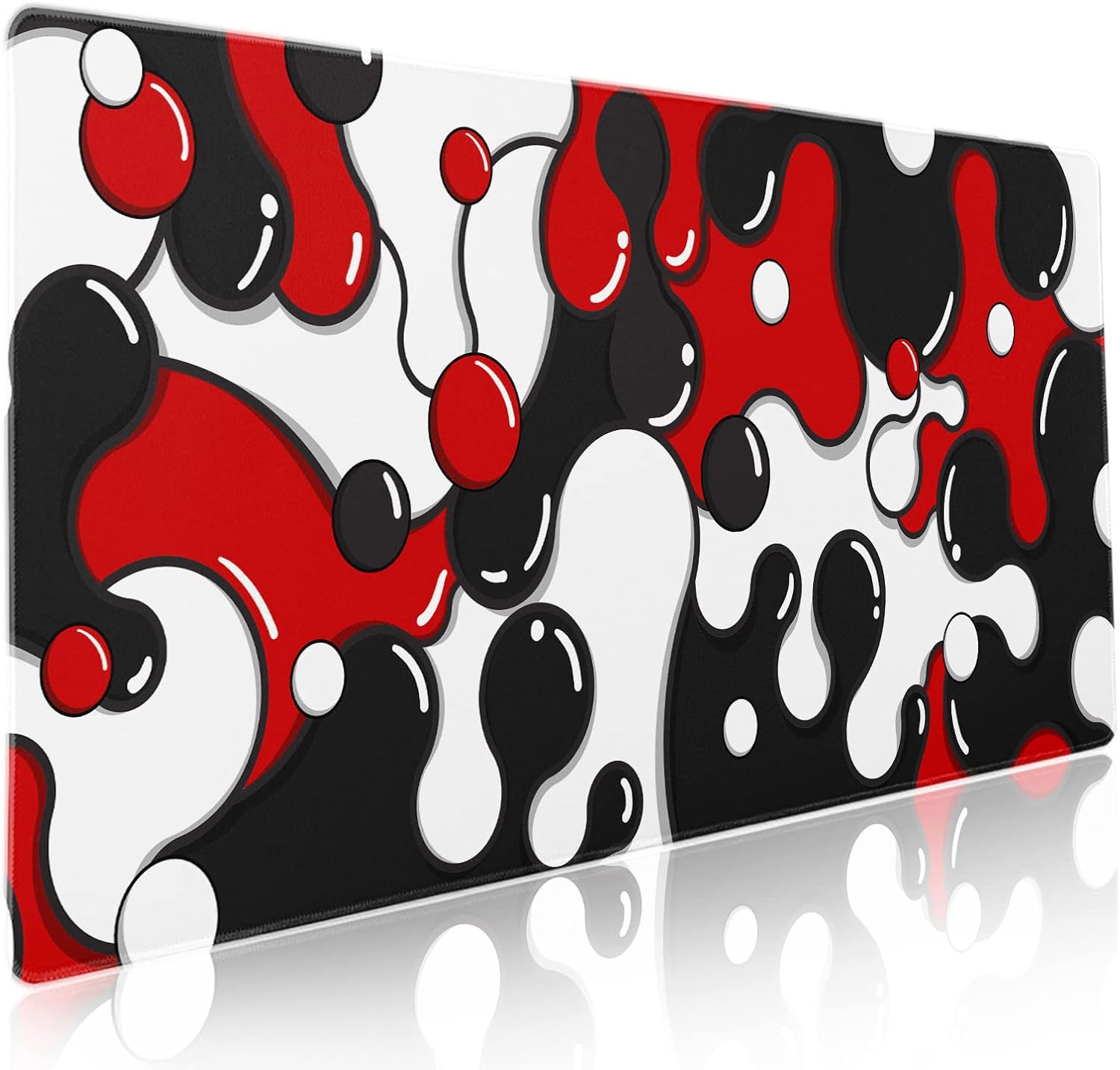 Amazon.com: aportt Red Black White Mouse Pad Anime Cool Geometric ...