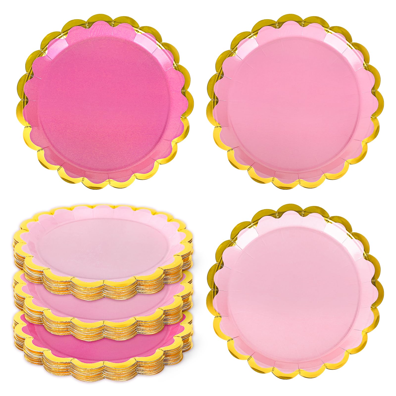 Pink Scalloped Paper Plates Pink Scalloped Paper Plates
