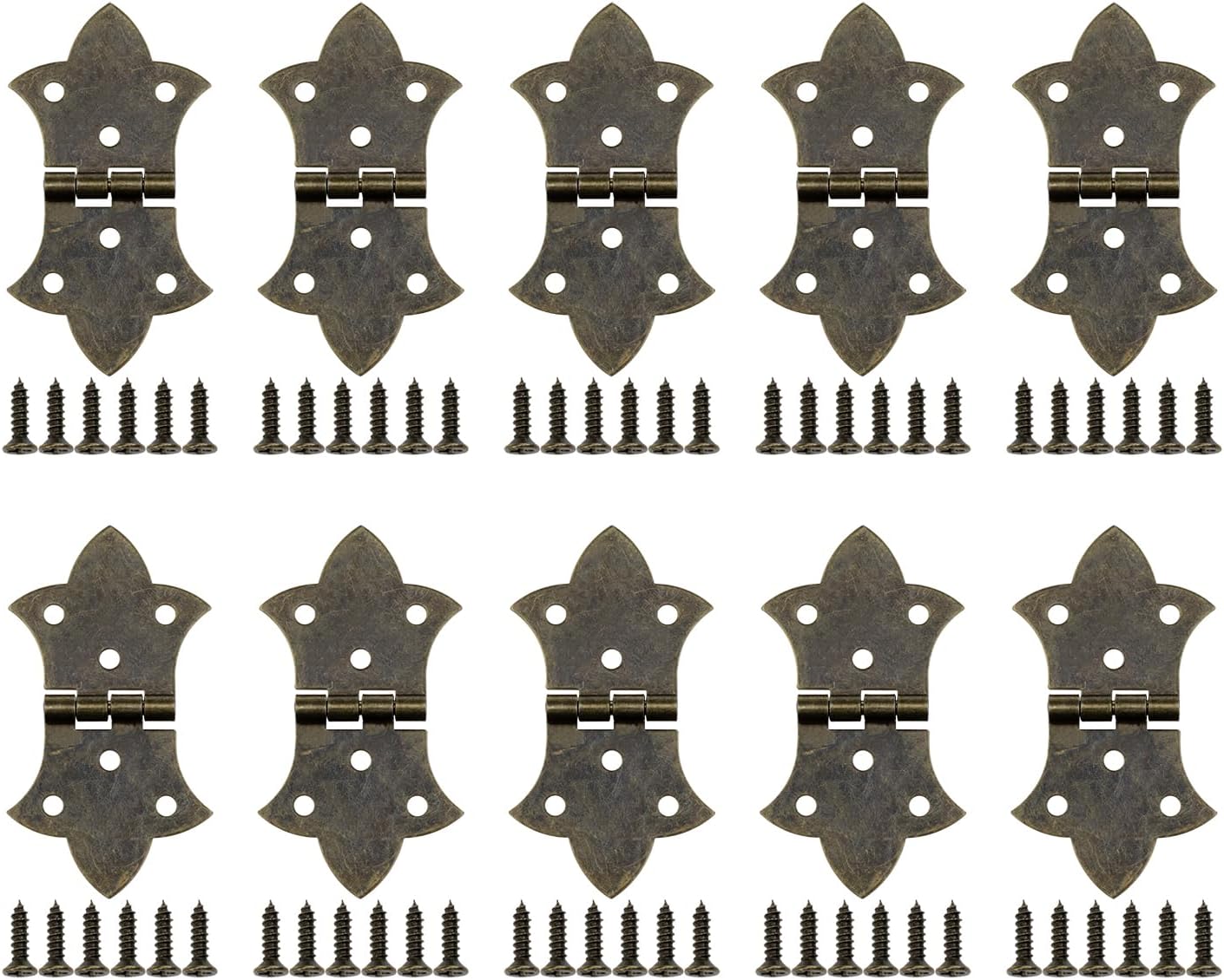 Xhziy 10pcs 2.24 * 1.22-inch Butterfly Hinge Antique Bronze Hinges ...