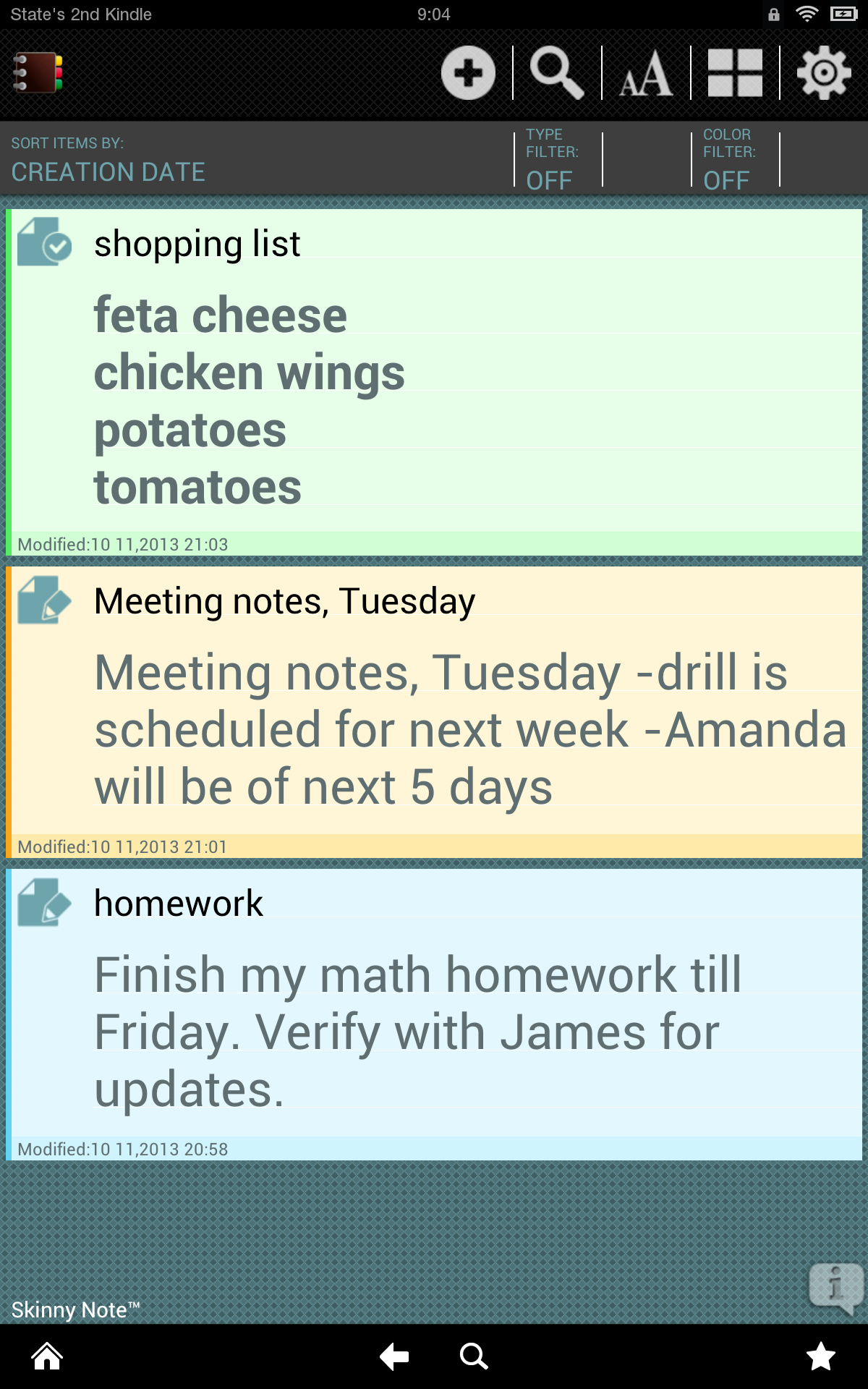 SkinnyNote Lite Notepad Notes - App on Amazon Appstore