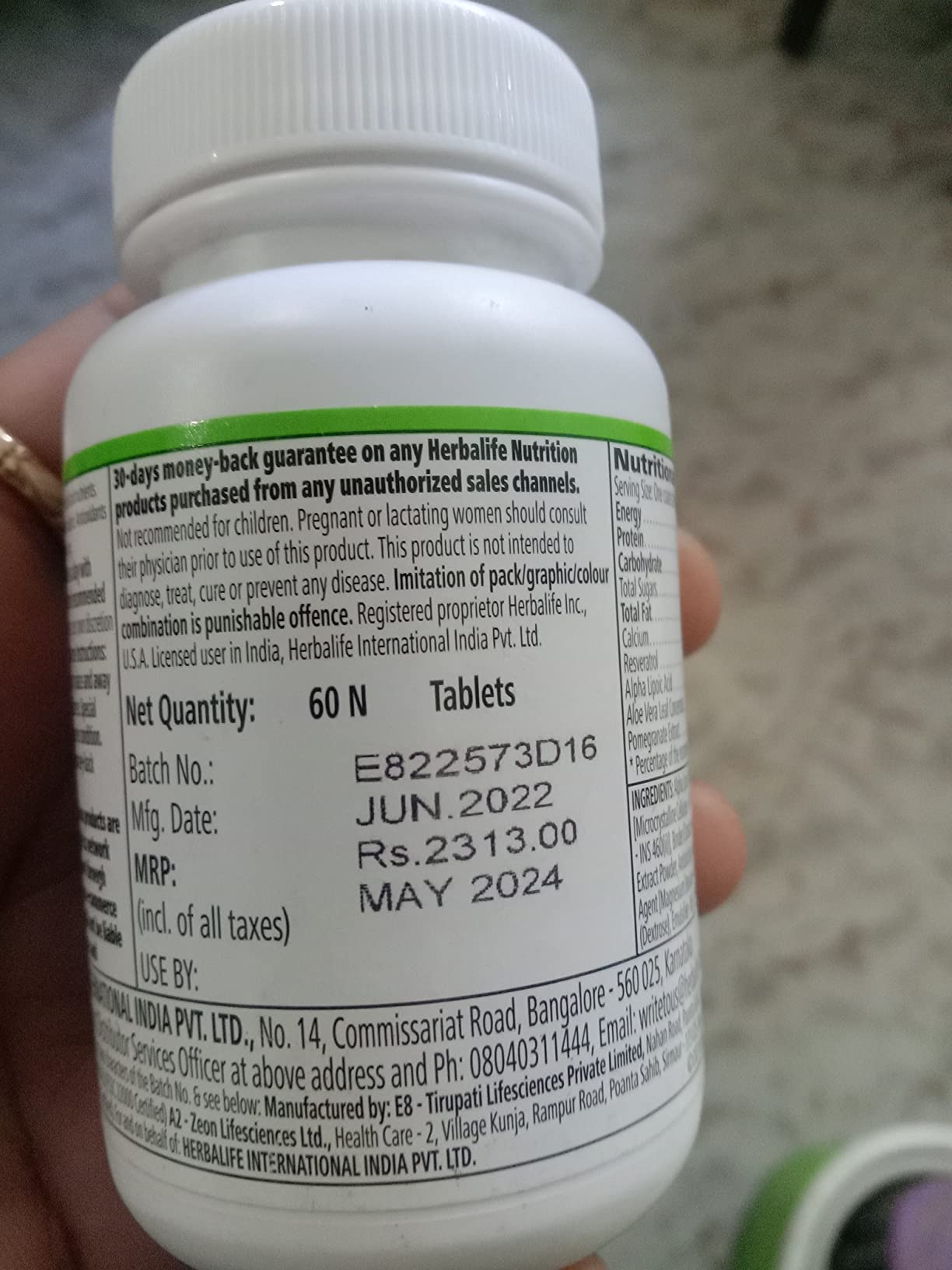 Herbalife Cell Activator,Improves nutrient absorption- White, Gel,Pack ...