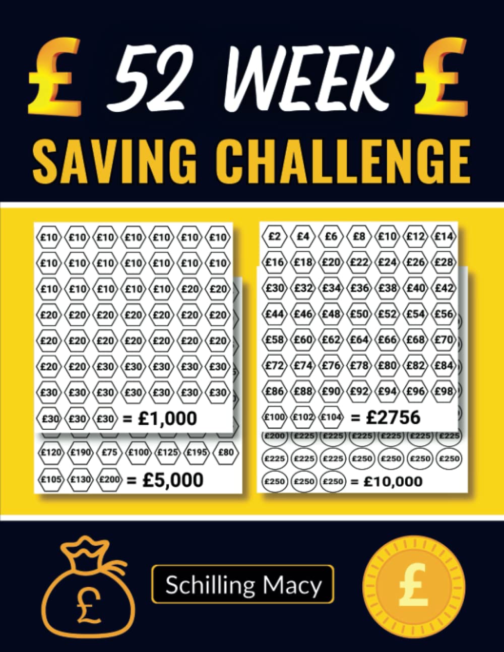 52 Week Saving Challenge: 52-Week Money Saving Challenge UK Sheets to ...