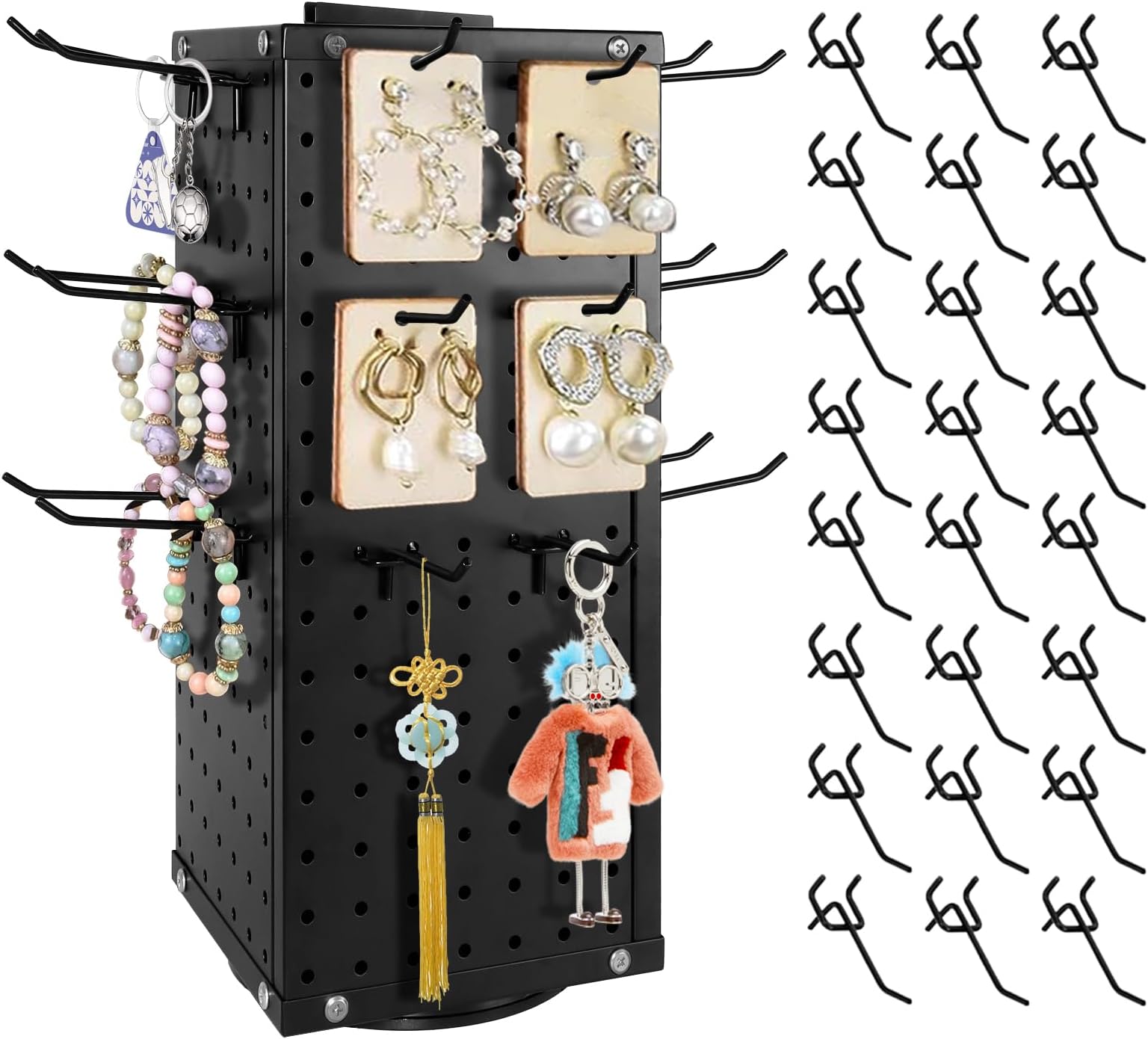 Amazon.com: Displays2go Counter Pegboard Spinner Rack, Magnetic, 28 ...