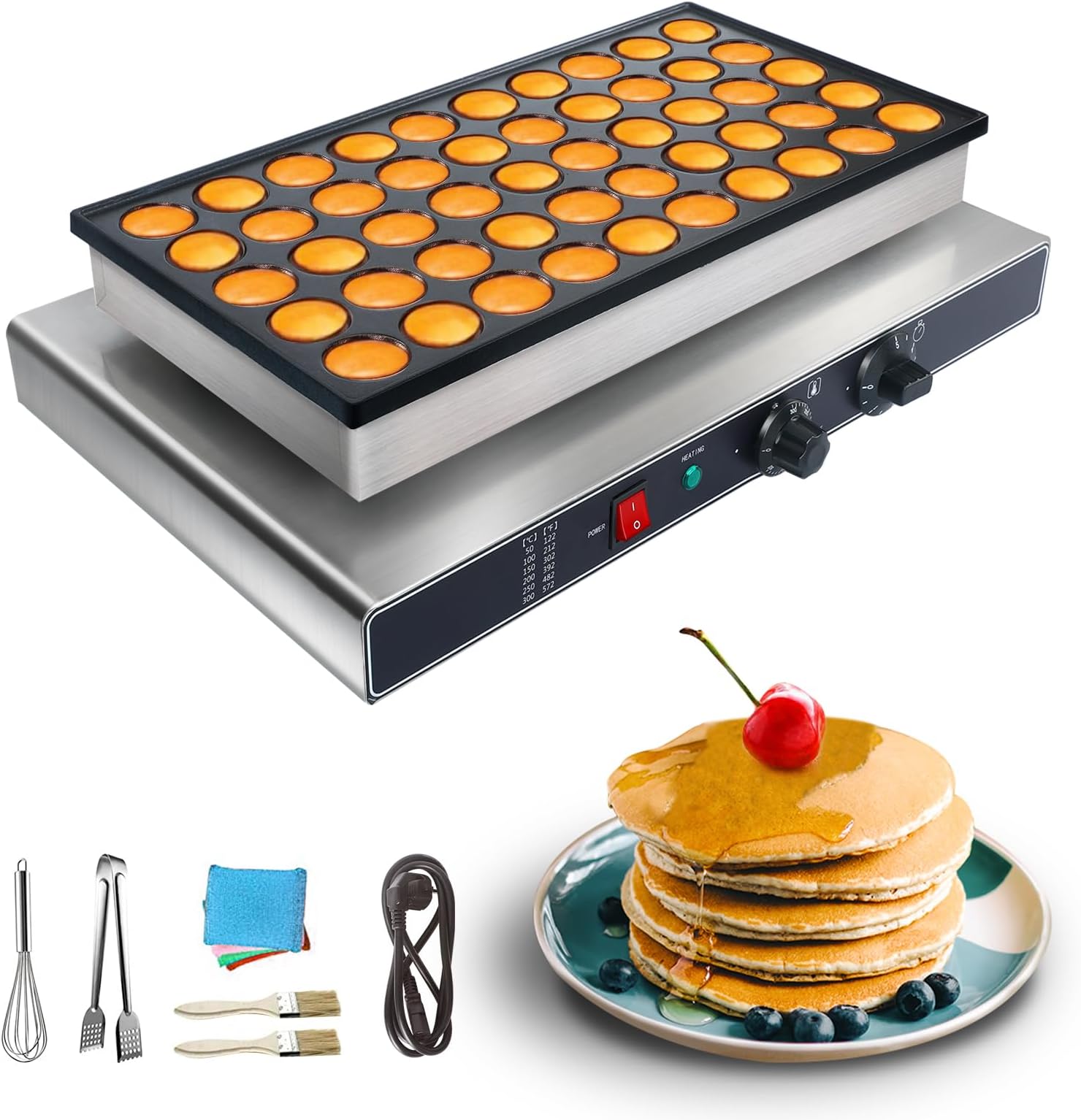 Amazon.com: PIAOCAIYIN Commercial Dutch Pancake Maker, 110V 1.7KW Mini ...