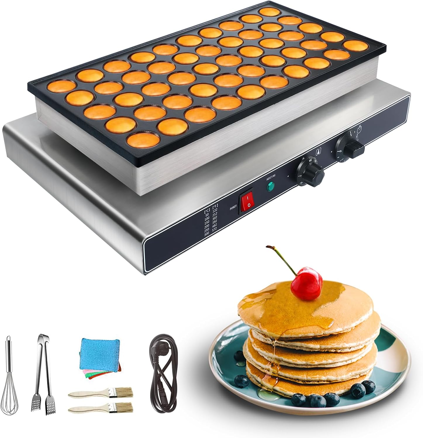 Amazon.com: 110V Mini Dutch Pancake Baker Maker - 50PCS, 1700W ...