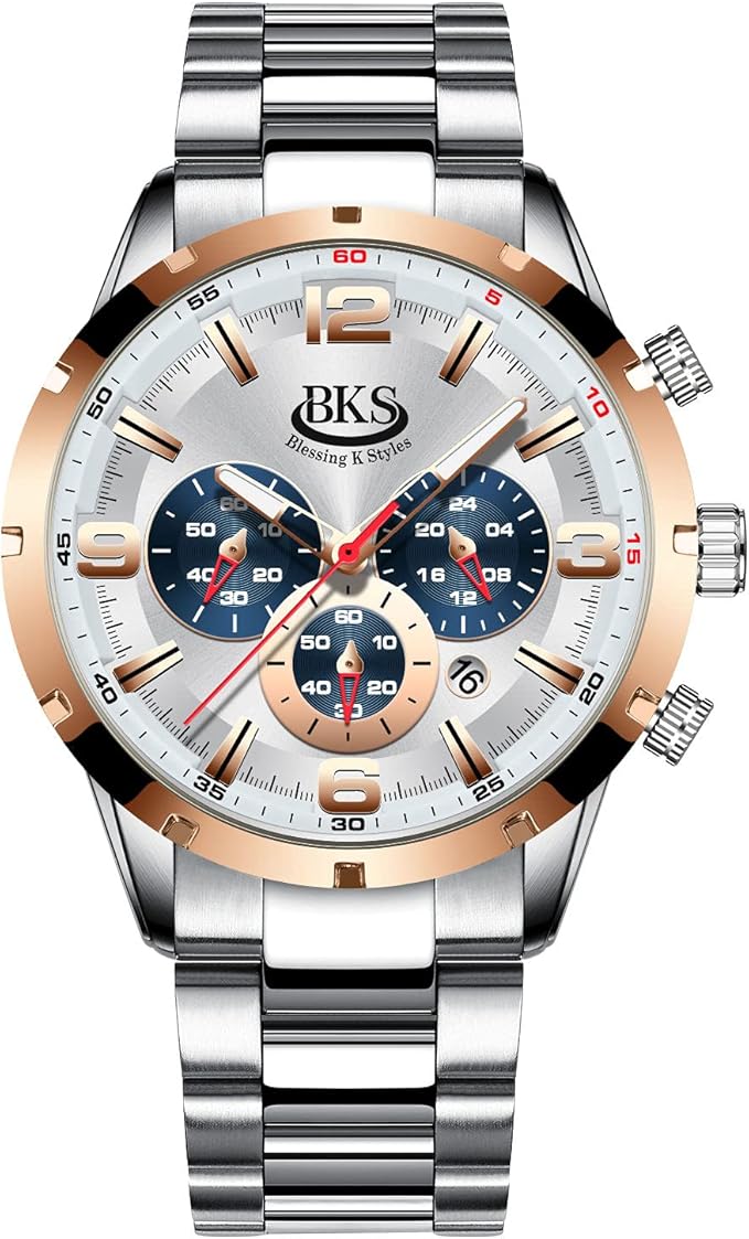 Blessing K Styles Men's Fashion Luxury Chronograph Quartz Wrist Watch ...