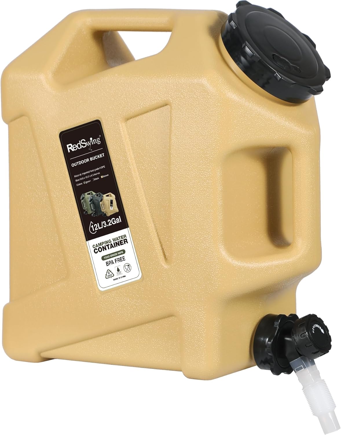 Amazon.com: RedSwing 3.2 Gallon Water Container, Portable Water Storage ...