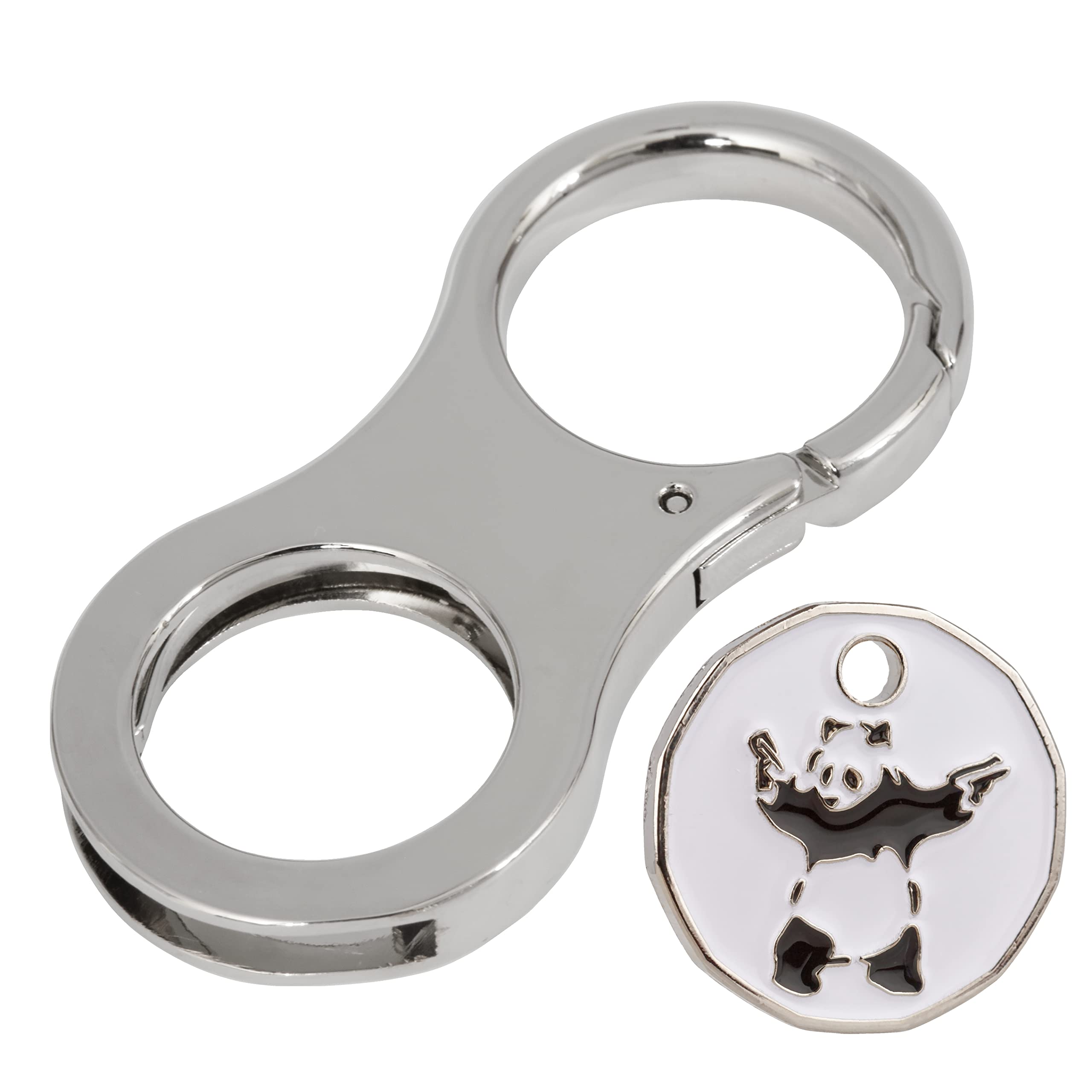 Coin Clip Key Ring Trolley Token Metal Holder Keyring For New and Old £ ...