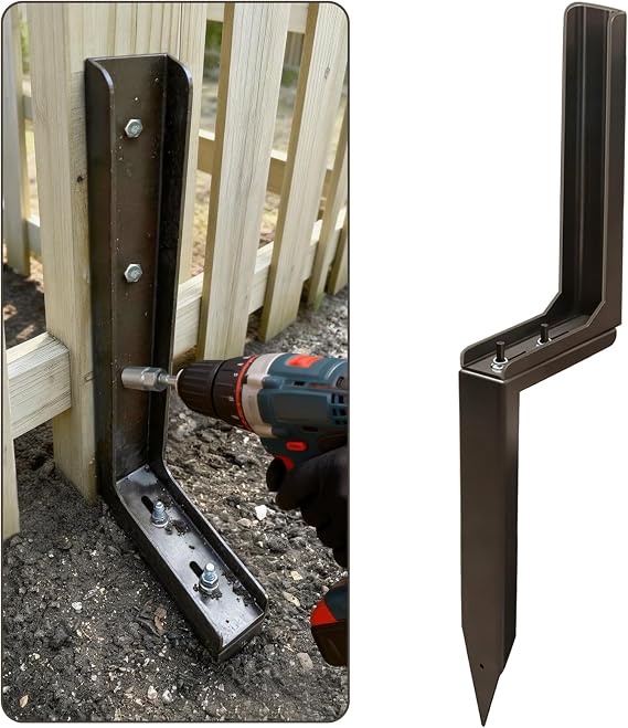 Amazon.com : K.D STONEDGE Pack of 1 Adjustable Fence Post Repair Kit ...